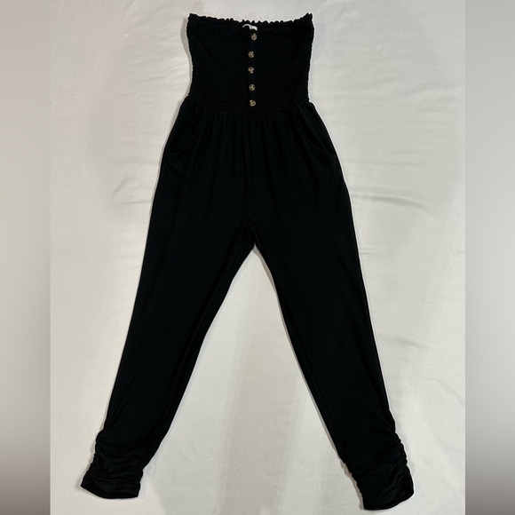 Jolie & Joy by FCT With Love | Pants & Jumpsuits | Chic Black Strapless ...